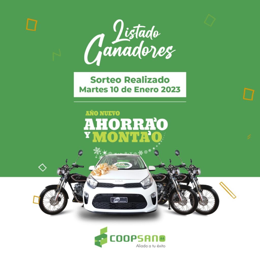 COOPSANO premia a sus asociados con un carro 0 kilómetro