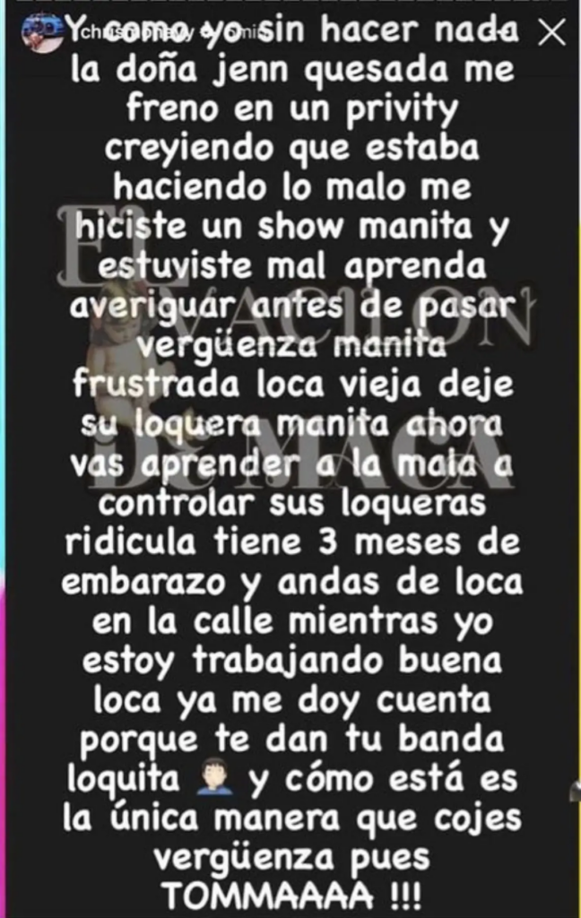 Chris Money llama "loca vieja" a Jenn Quezada