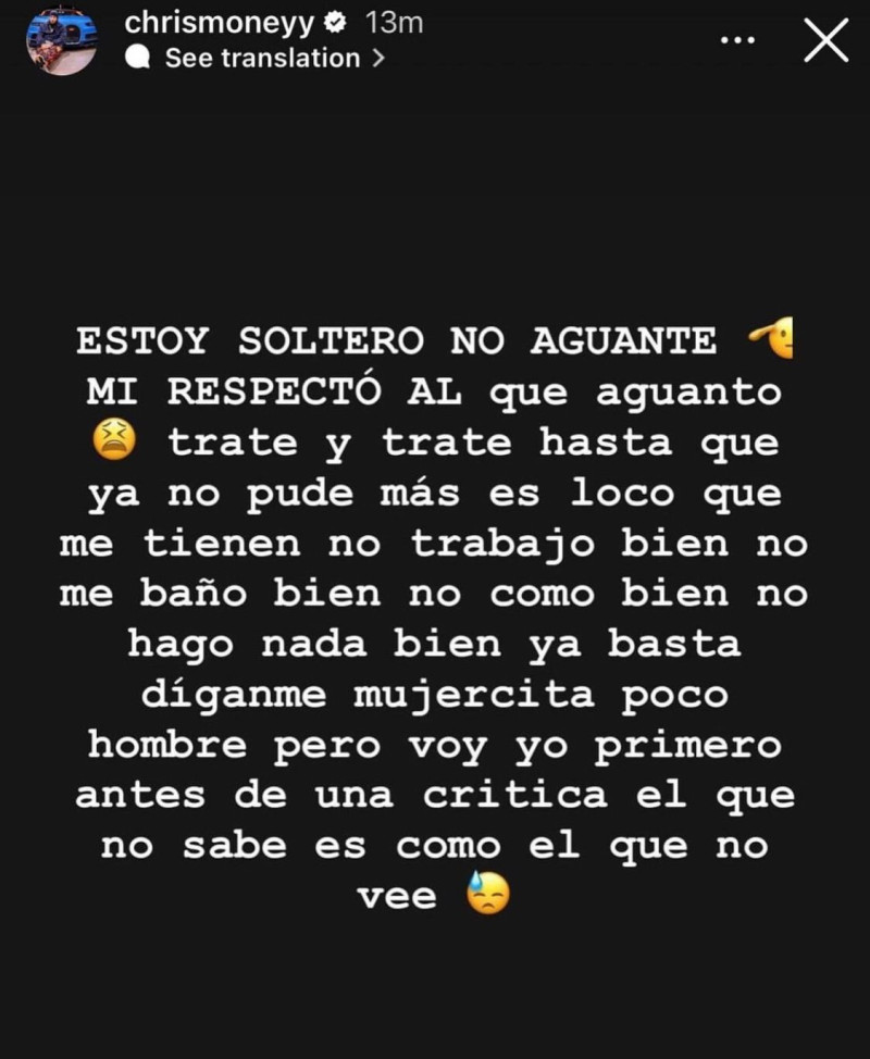 Chris Money, esposo de Jenn Quezada se declara soltero