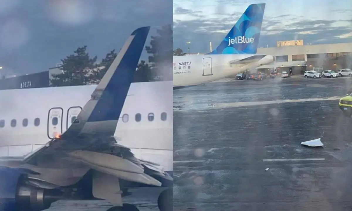 Dos aviones de JetBlue chocan en aeropuerto de Boston