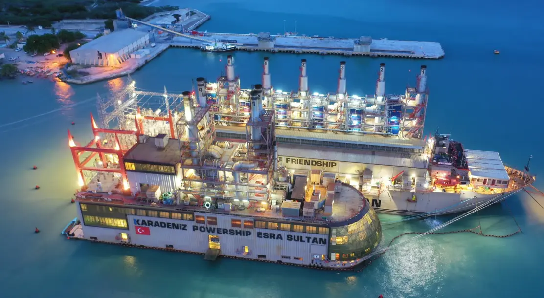 Karpowership fortalece la capacidad de generación eléctrica del país