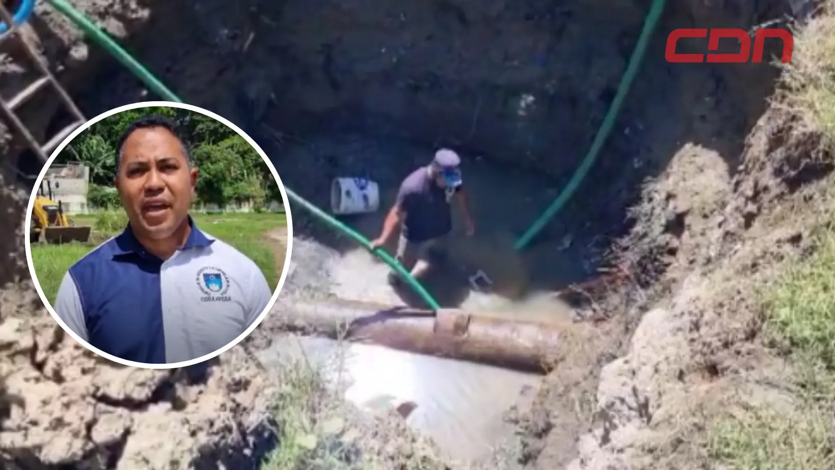 CORAAVEGA trabaja en avería dejó sin agua barrios en La Vega