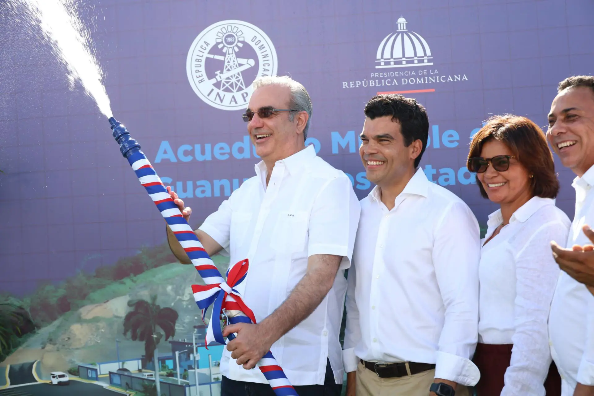 Presidente Luis Abinader e Inapa, inauguran acueducto múltiple