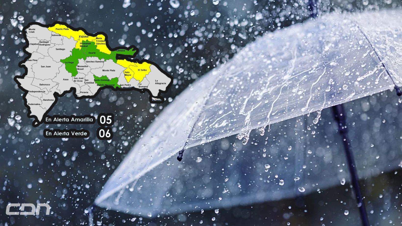 COE eleva cinco provincias en alerta por lluvias