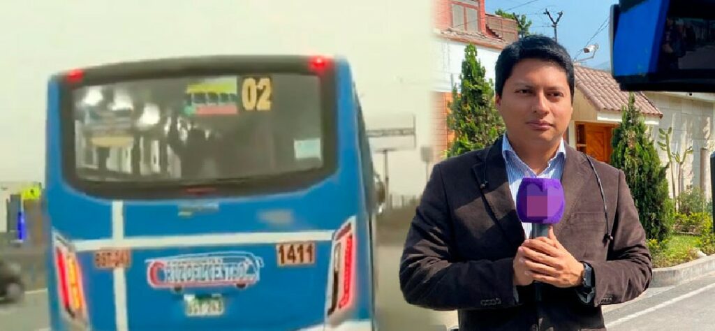 Reportero se vuelve viral tras quedar atrapado en autobús