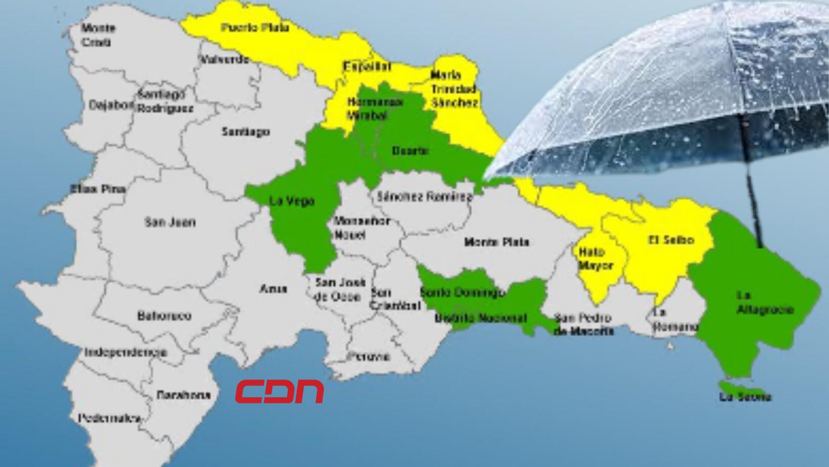 COE aumenta a 12 las provincias en alerta ante lluvias