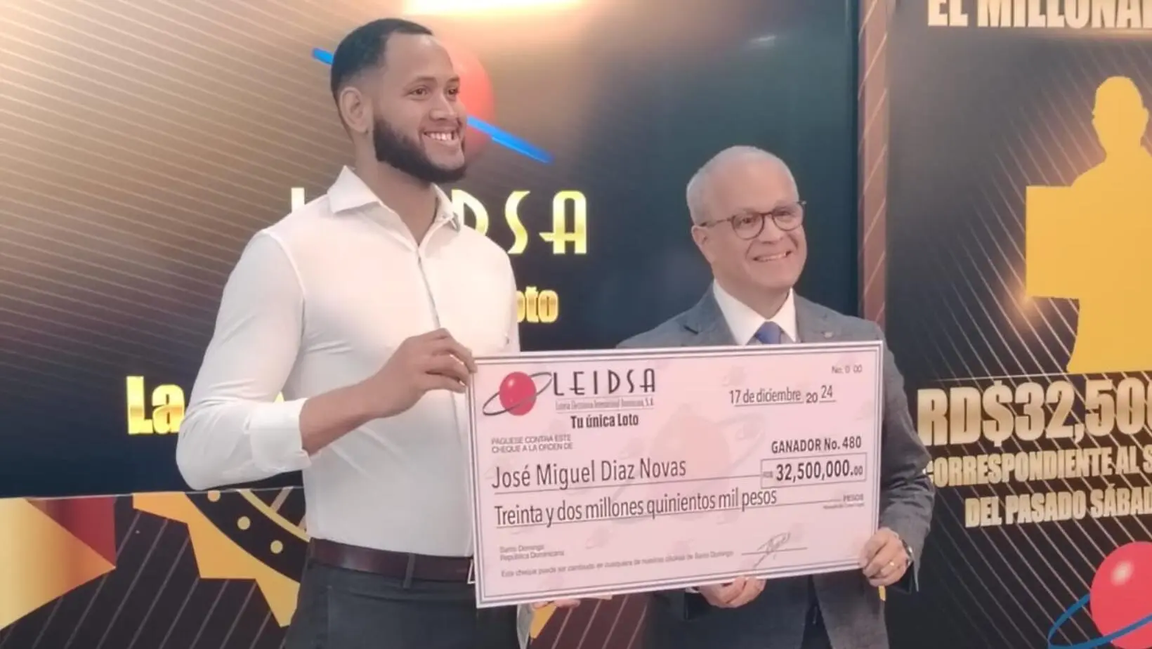 LEIDSA premia a uno de los ganadores del acumulado