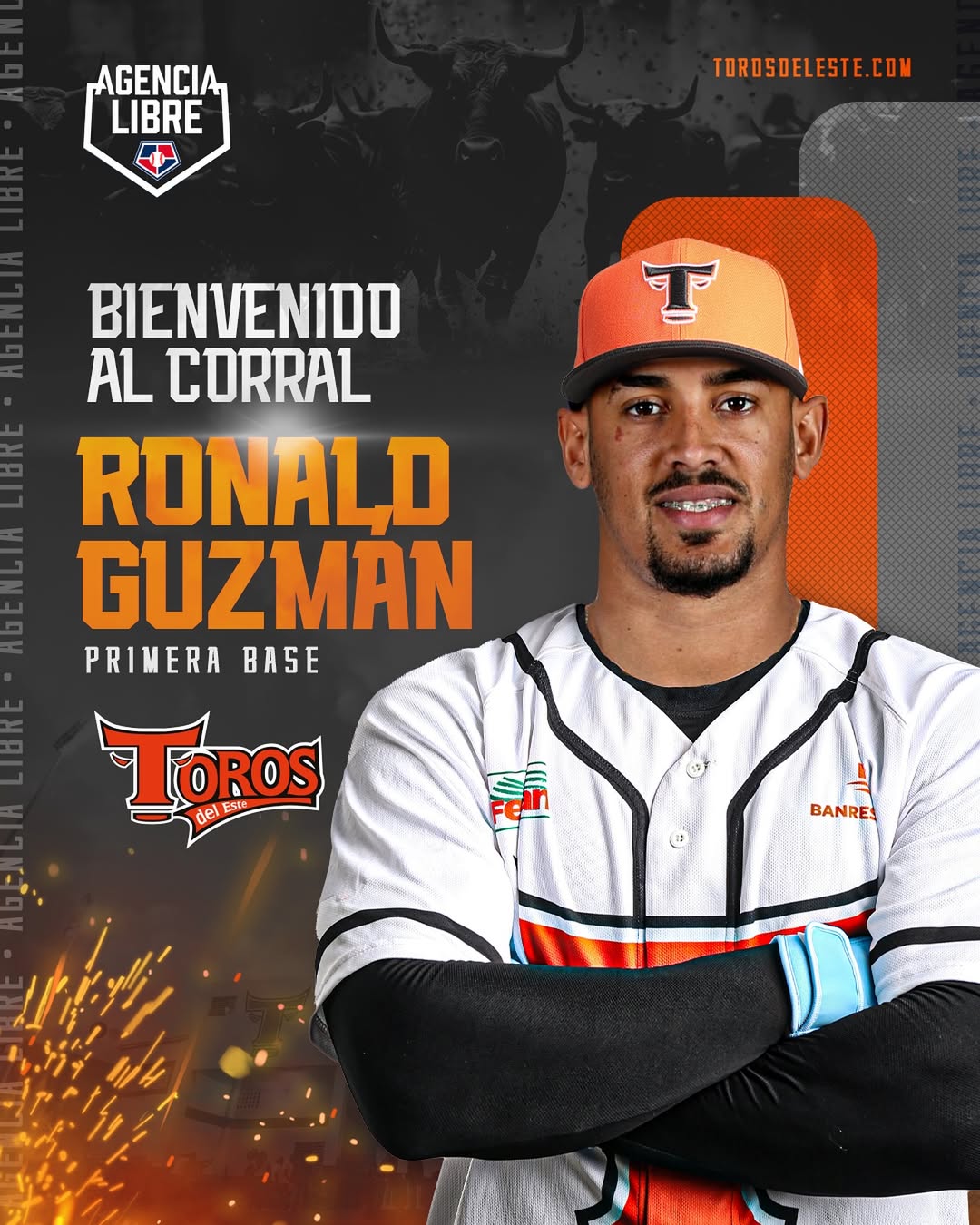 Toros del Este contratan Ronald Guzmán