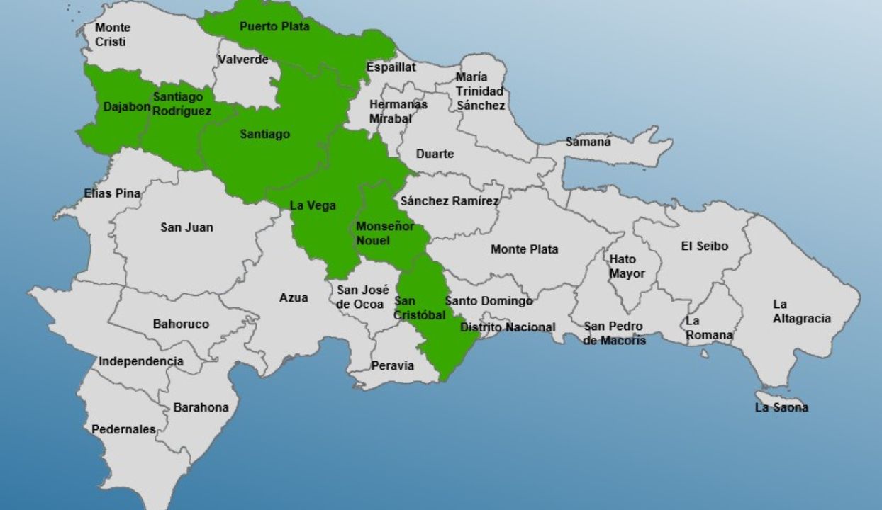 COE eleva a siete las provincias en alerta verde por lluvias