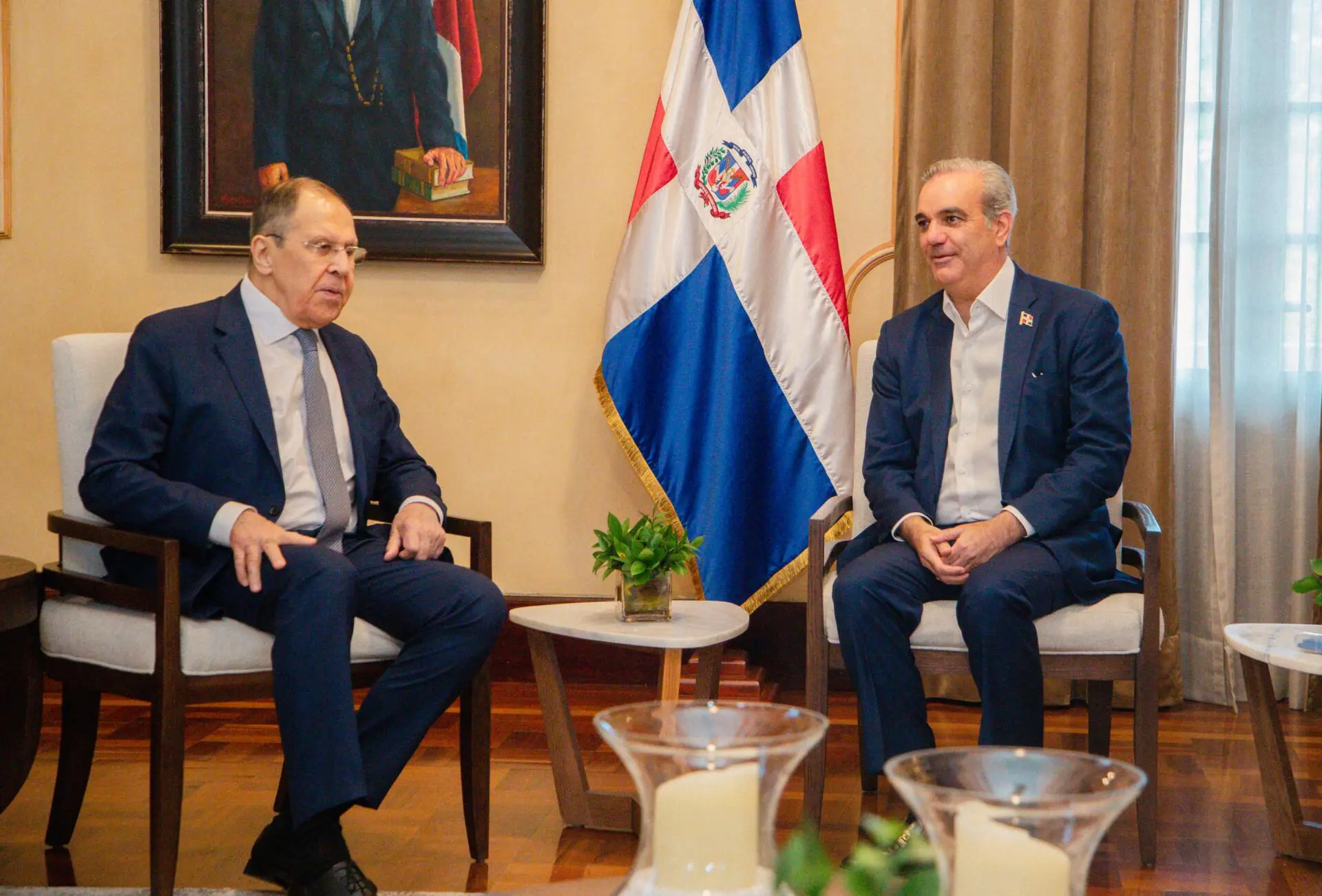 Presidente Abinader recibe visita del canciller ruso Serguéi Lavrov