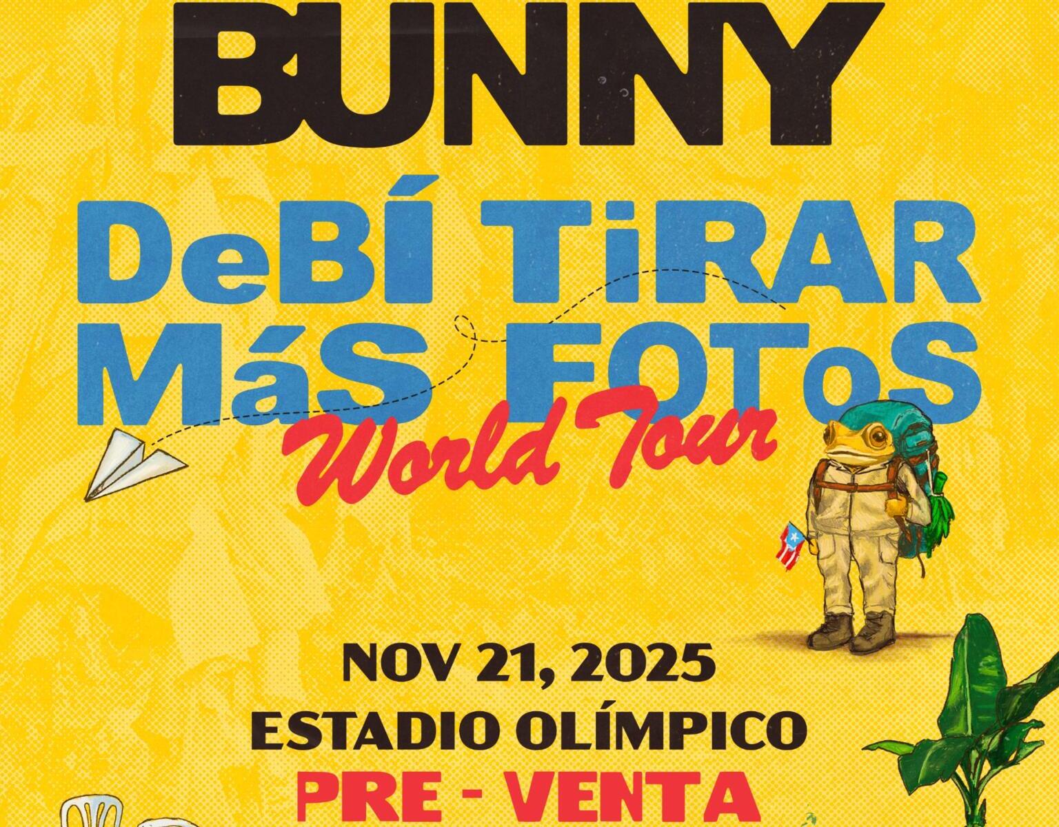 Precios de boletas para Bad Bunny desde RD$3,400 a RD$23,900