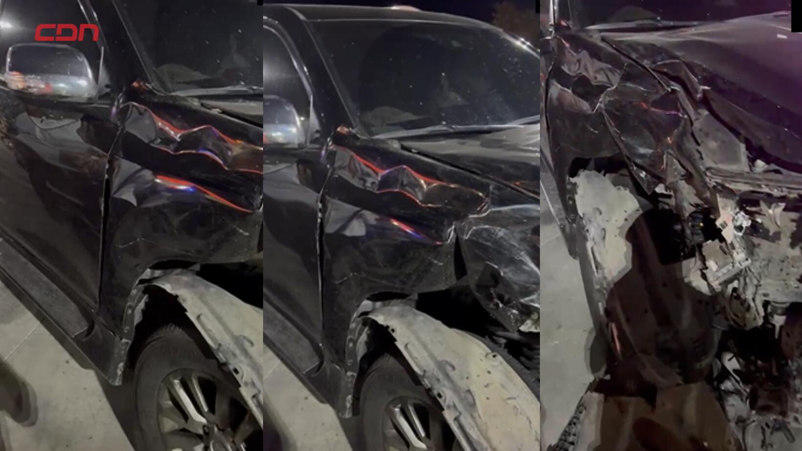 Jeepeta del ayuntamiento de Barahona colisiona con dos hombres