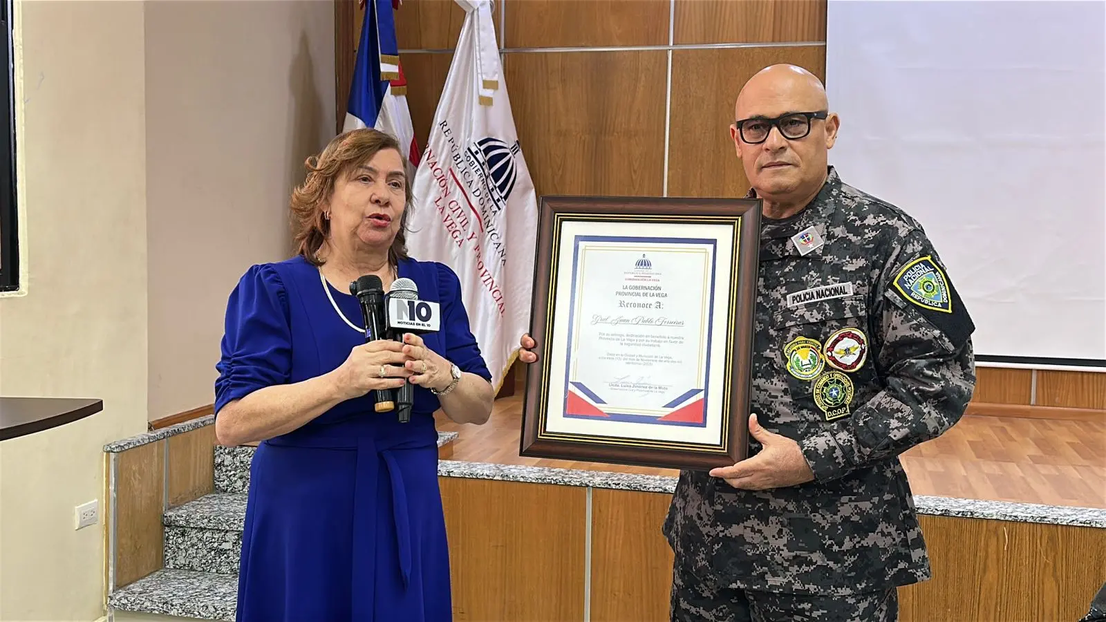 General Juan Pablo Ferreira Vera es reconocido en La Vega