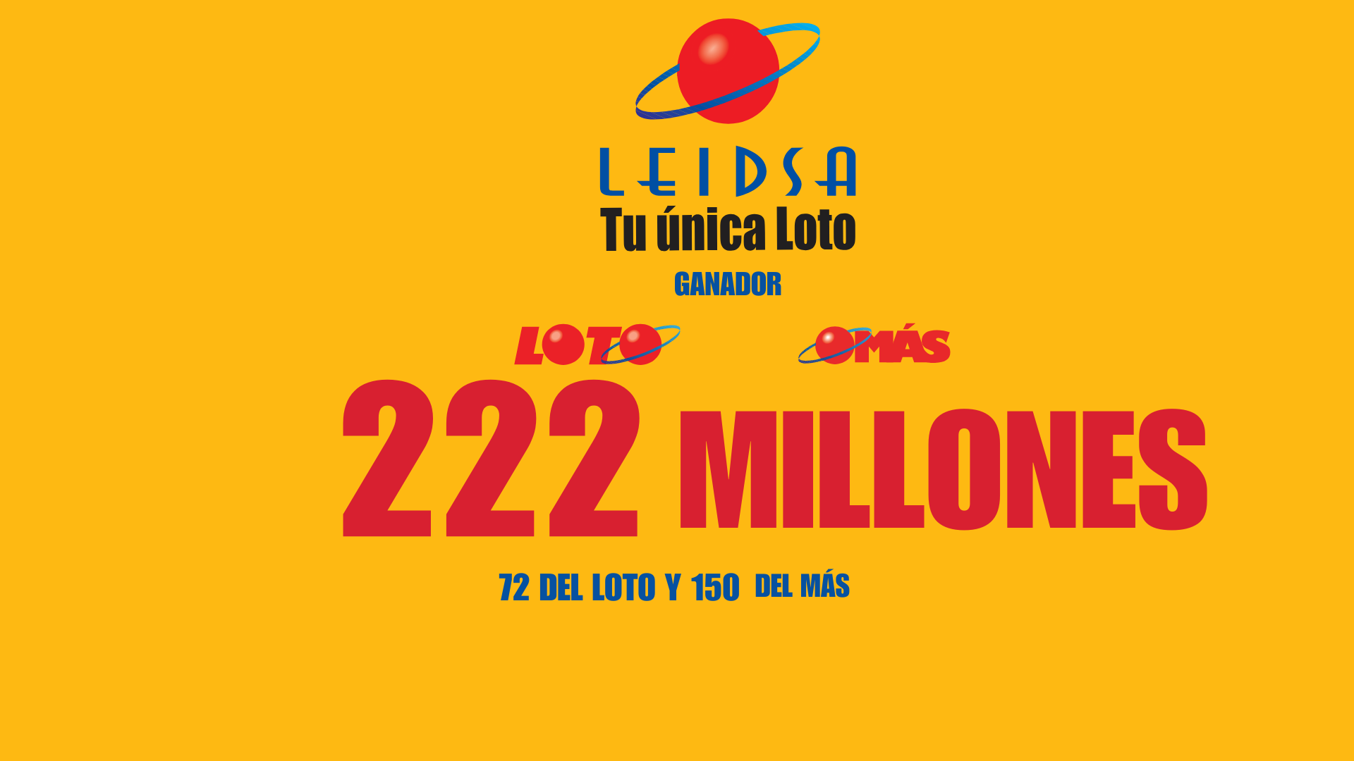 Leidsa reporta ticket ganador de 222 millones