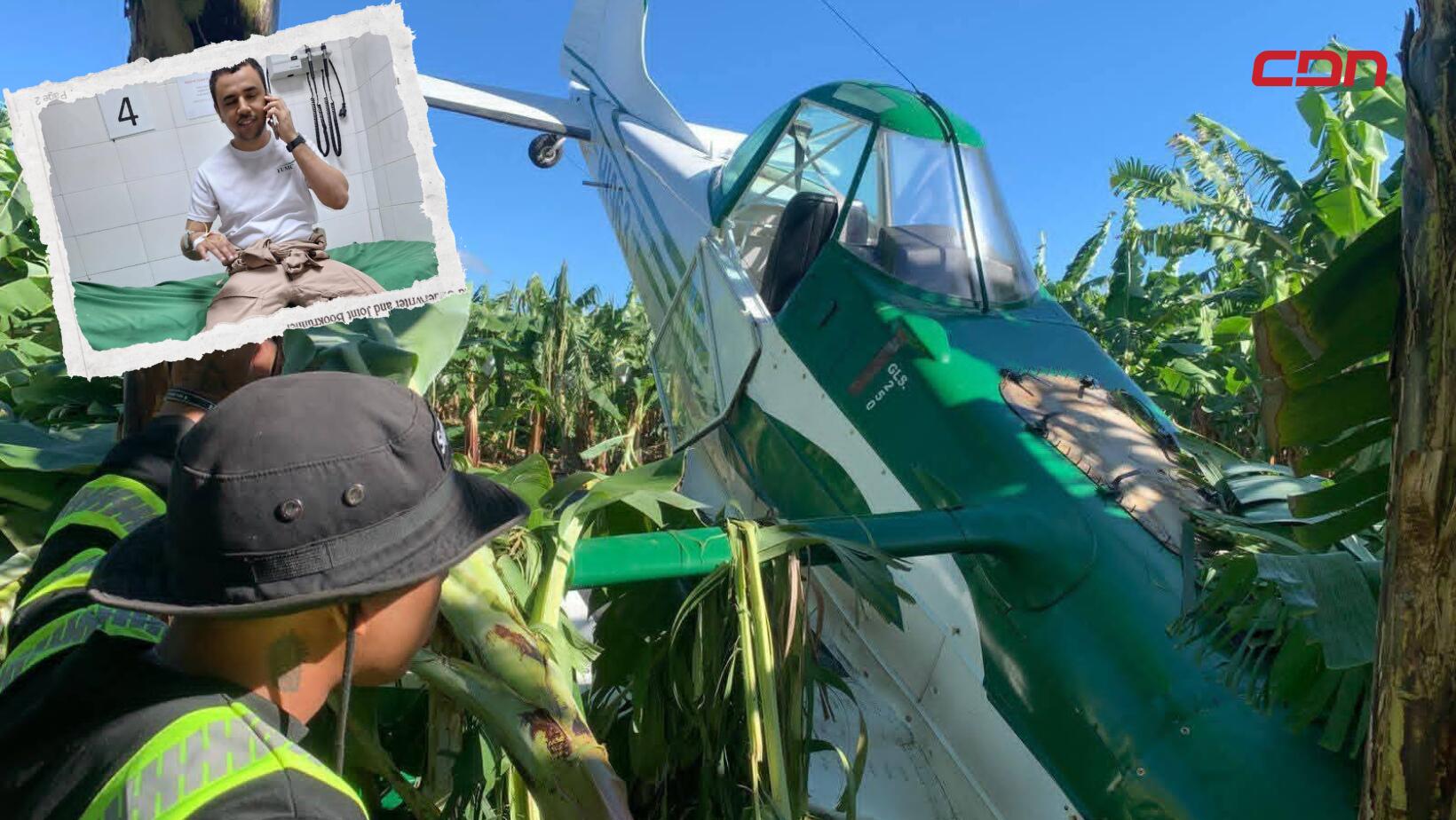 Avioneta de fumigación se precipita en finca en Montecristi