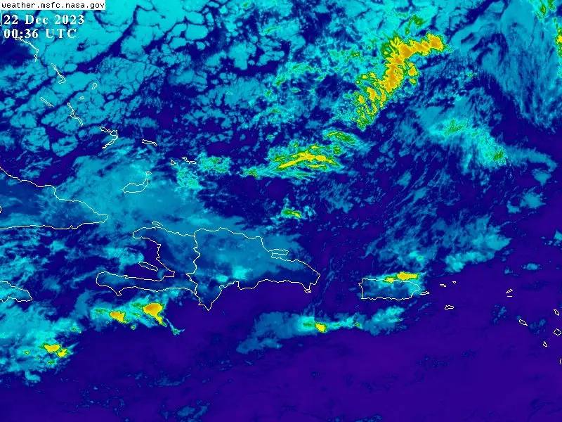 Onamet pronostica día nublado y lluvias dispersas por vaguada