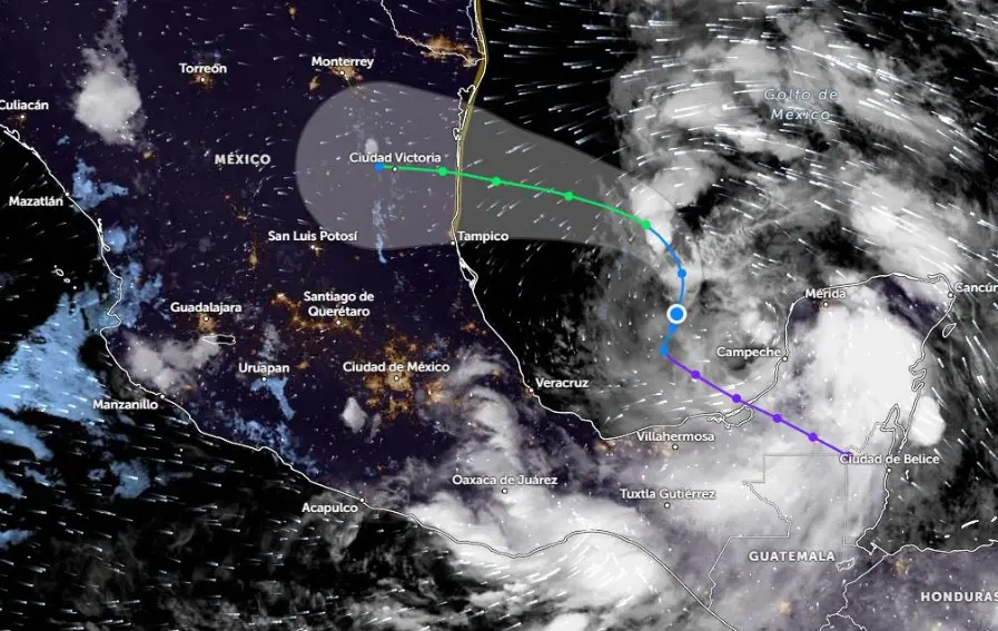 Alberto, la primera tormenta tropical atlántica de 2024, se mueve sobre ...