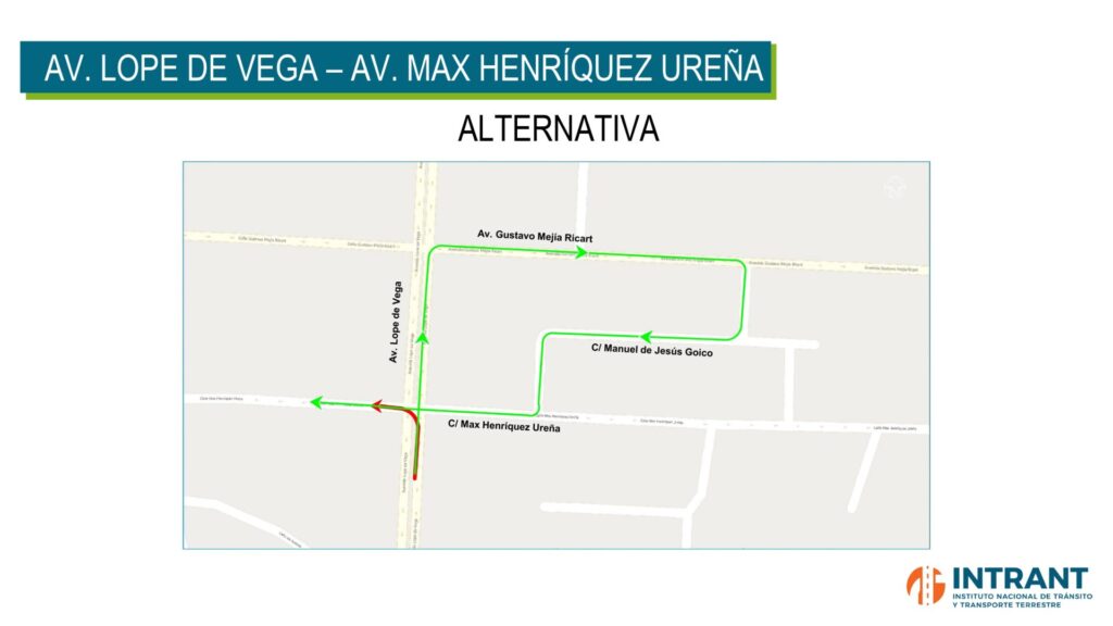 Las rutas alternas ante la prohibición de giros en la Lope de Vega