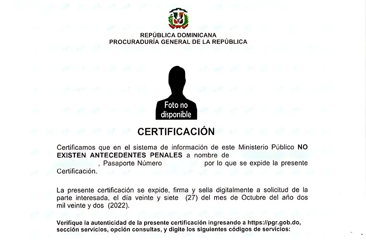 Pasos para sacar tu certificado de no antecedentes en RD