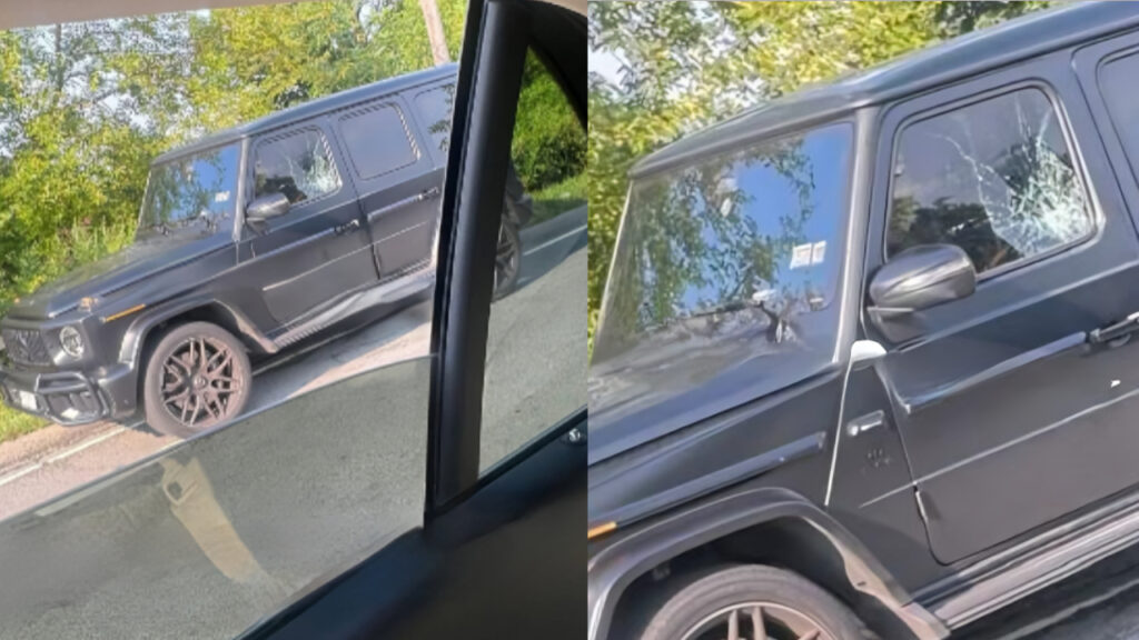 Así quedó el vehículo donde mataron a Ariela La Langosta