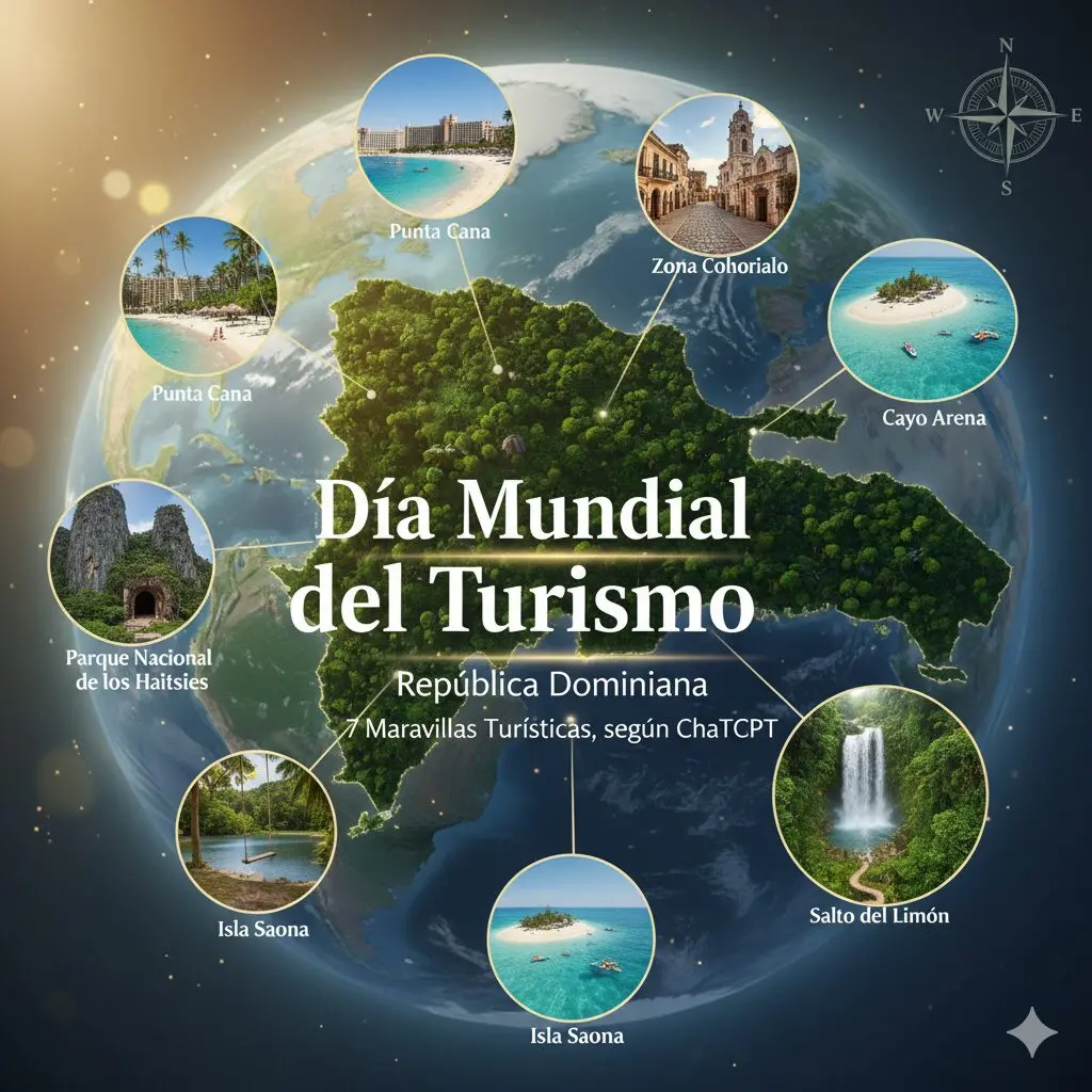 Día del Turismo: maravillas turísticas de Dominicana, por ChatGPT
